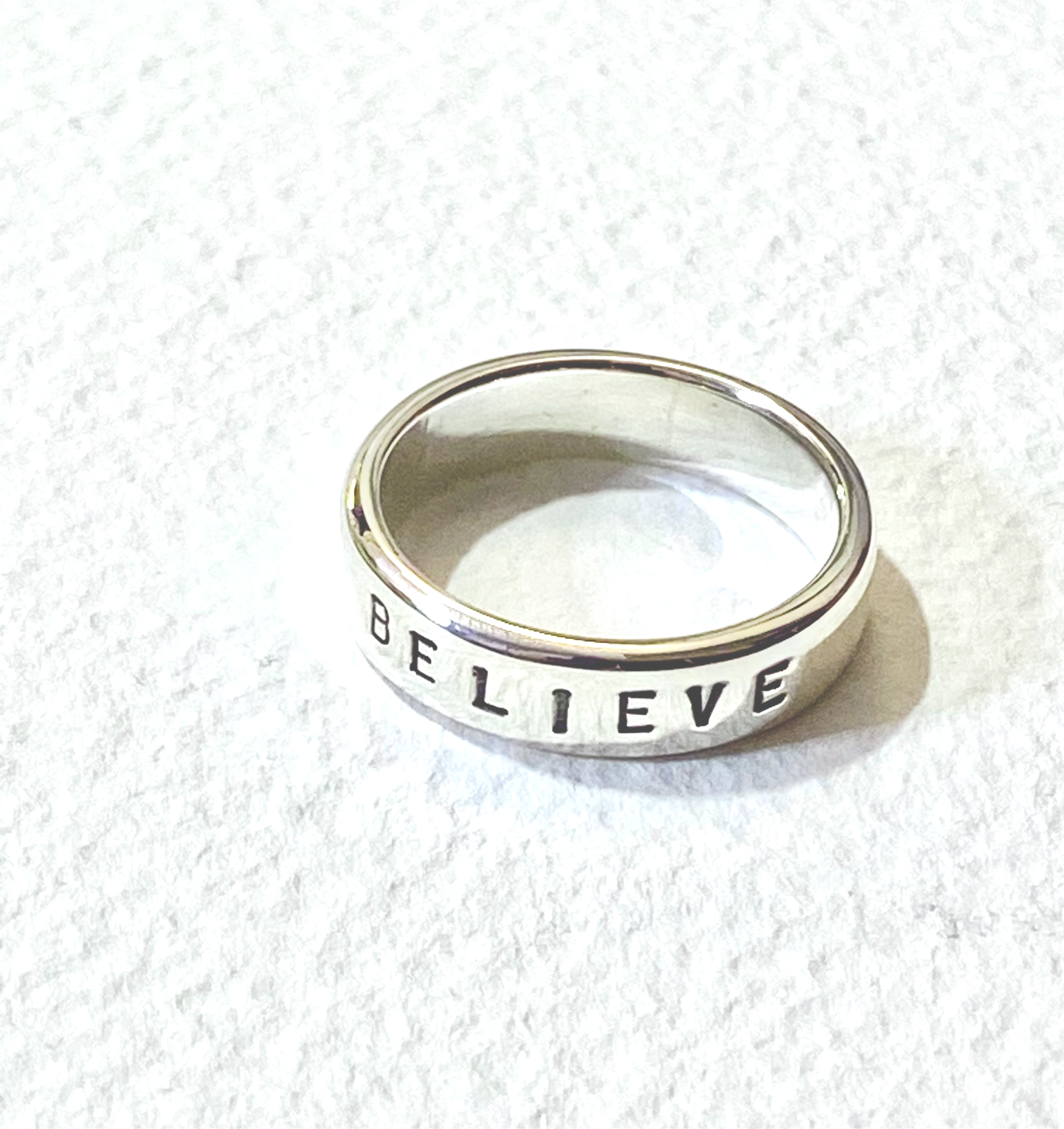 Empowering Word of the Year Silver Ring - UPPERCASE lettering – How ...